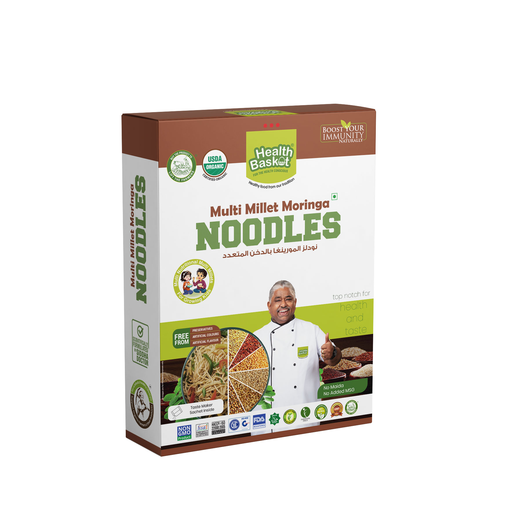 Multi Millet Moringa Noodles - 175gms - Health Basket Online